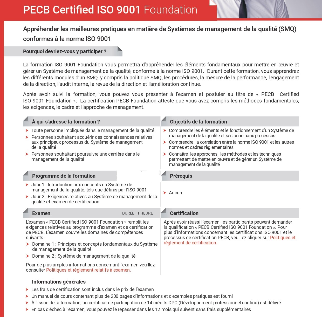 Systèmes de management de la qualité (SMQ) ISO 9001 – Guinea Consulting